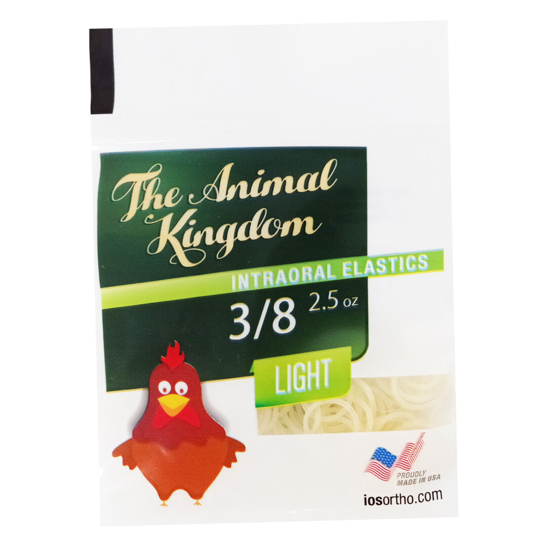 Эластик тяга для брекетов ортодонтических 3/8 Ø 2.5oz Курочка (Легкая тяга 3/8, 10мм, 2,5oz, 70 гр.) IOS
