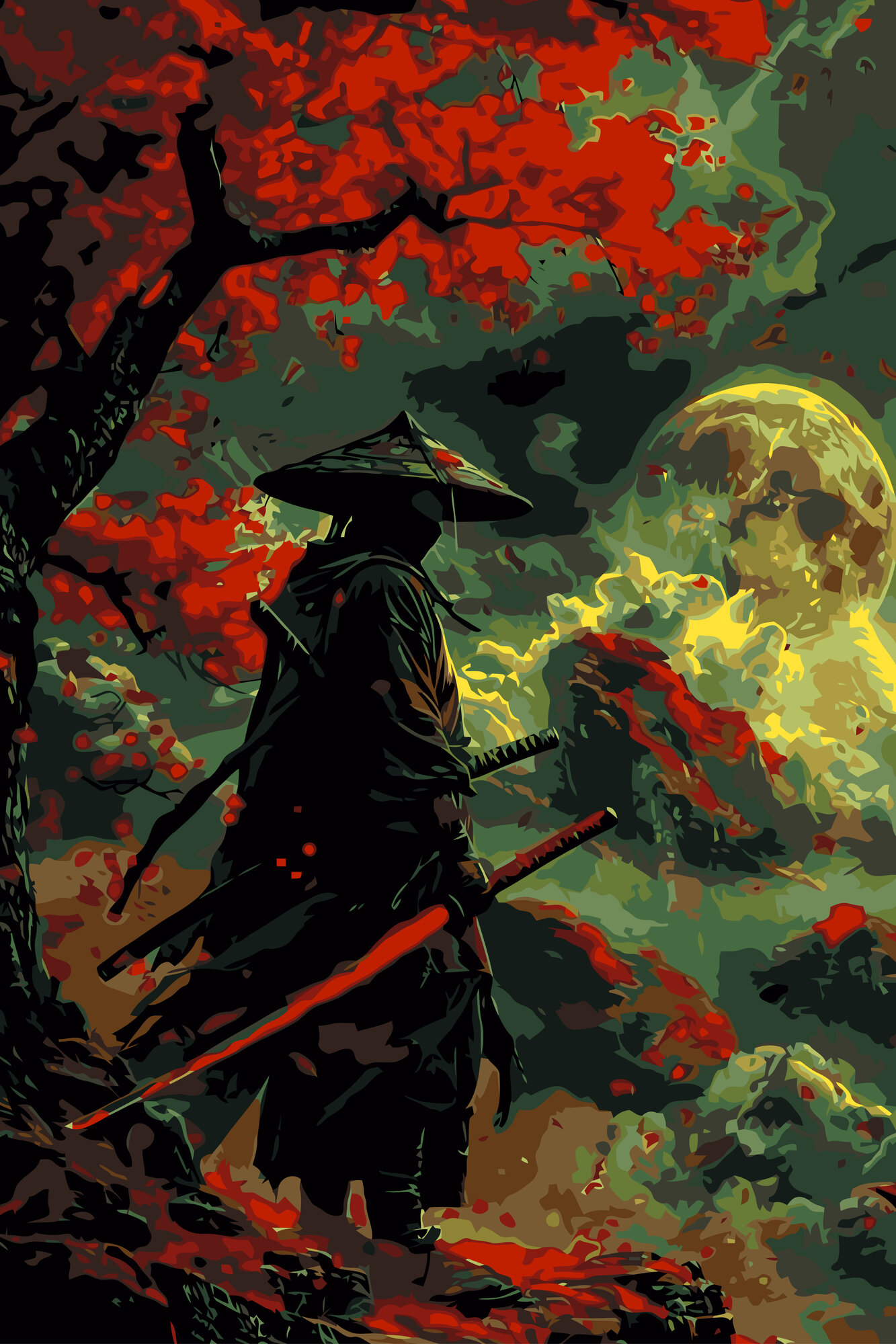 Картина по номерам Z-325 "Самурай" 40x60