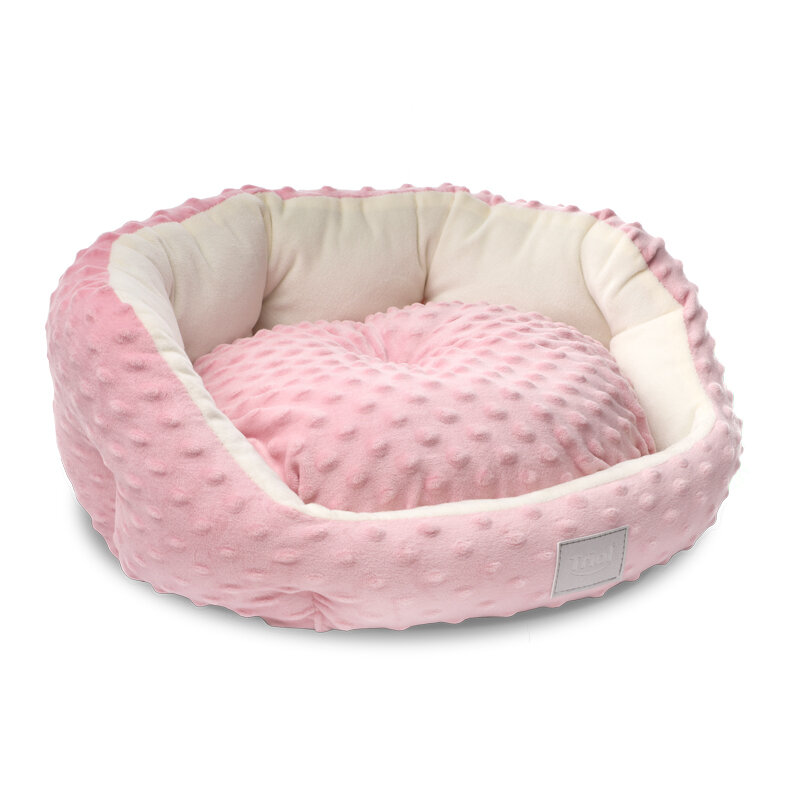 Лежанка для животных круглая "Малыш" S, розовая, 400*400*160мм, серия PUPPY, Triol
