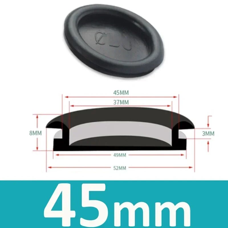 Резиновые заглушки для кабеля 45mm, 10шт