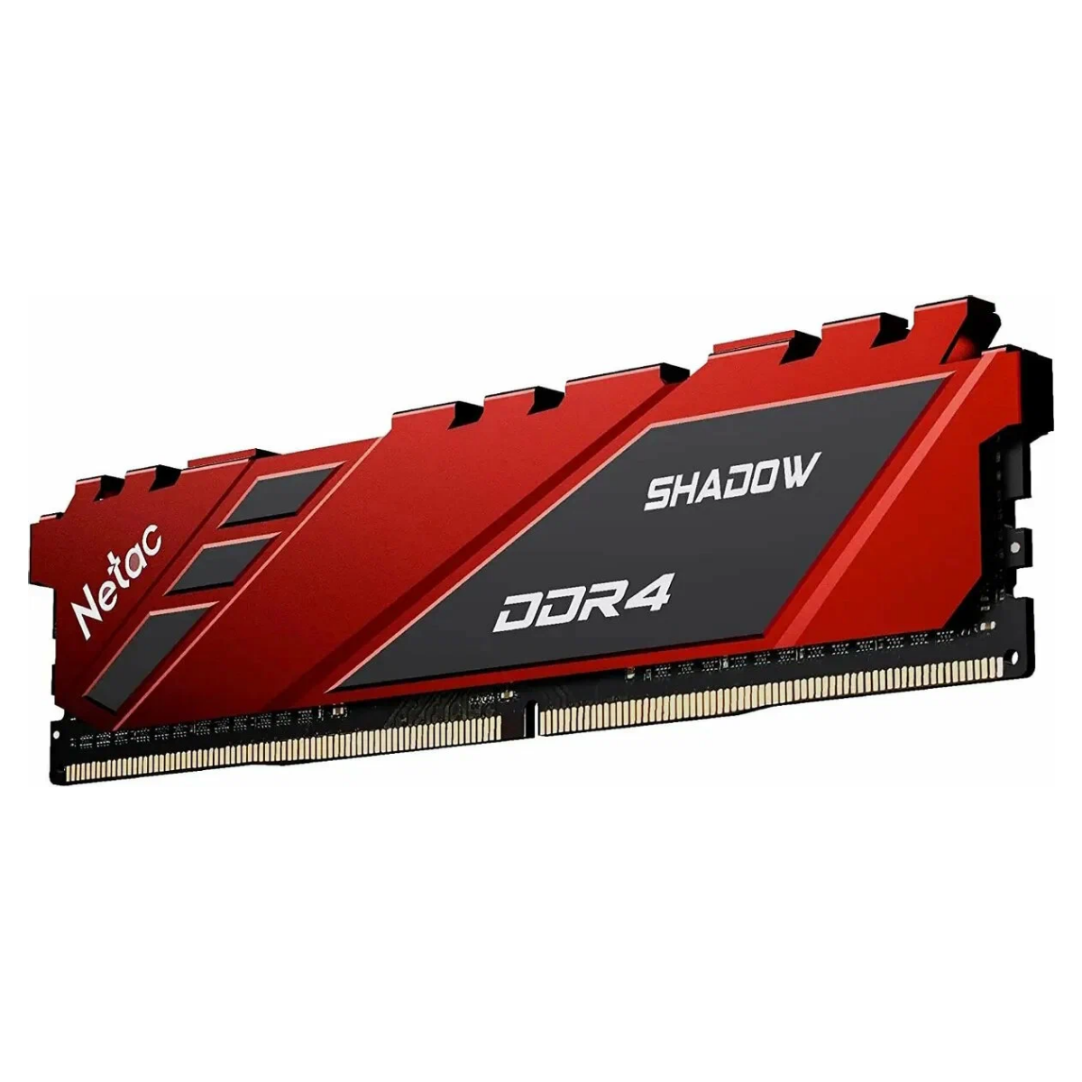 Модуль памяти DDR 4 DIMM 16Gb PC21300, 2666Mhz, Netac Shadow NTSDD4P26SP-16R C19 Red, с радиатором