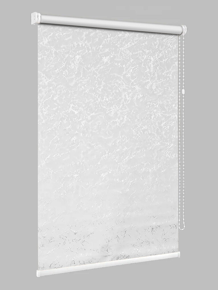 Рулонные шторы Шелк блэкаут белый 55х165 см