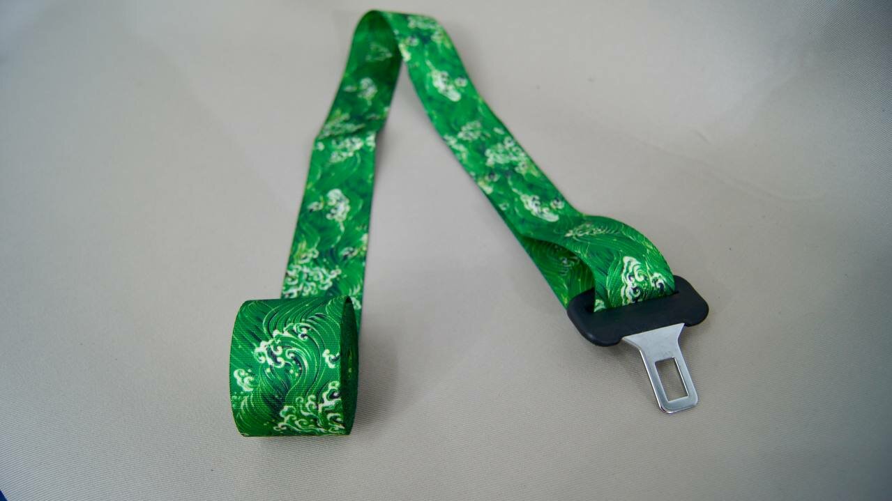 Цветные ремни безопасности, лента ремня безопасности, принт зеленый, 1 шт