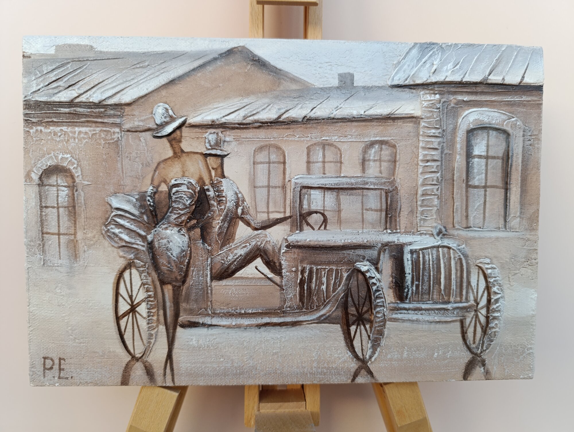 100% ручная работа, 100% живопись от Художественной мастерской Грëзы. Картина маслом на холсте из серии "Люди". Сочетание стиля Модерн и Фэнтези. Картина фактурная, выпуклая. Размер картины 20х30 см.