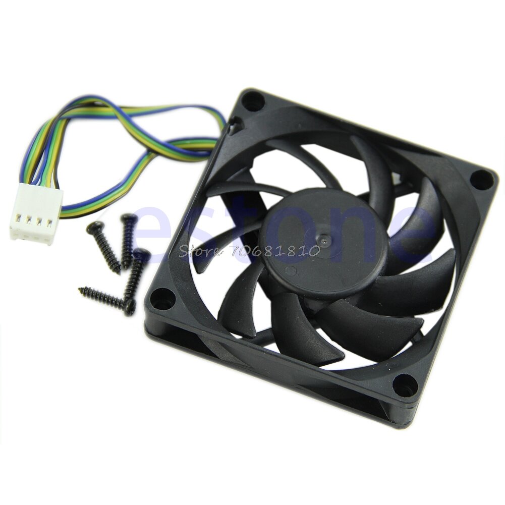 70mm x 15mm Brushless Вентилятор DC 12V 4 Pin 9 Blade Cooling Cooler Drop shipping