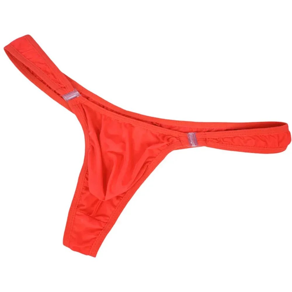M-XL пластиковое нижнее белье на пуговицах, мужские стринги, сексуальное бесшовное нижнее белье, бандаж, мужской чехол для пениса, нижнее белье Оранжевый, XL, Оранжевый