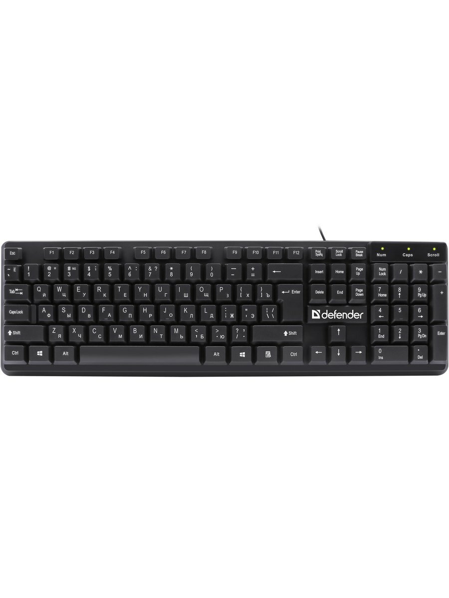 Клавиатура проводная DEFENDER Symbol HB-559 black (USB, 104 клавиши) (45559)
