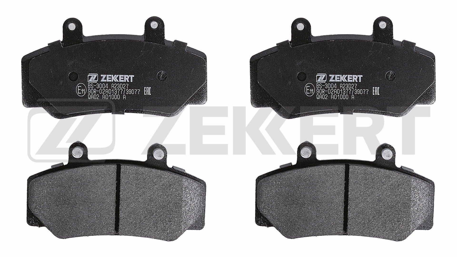 Колодки тормозные дисковые передние для Вольво 740, 940, 2, 960, 2 BS-3004 ZEKKERT