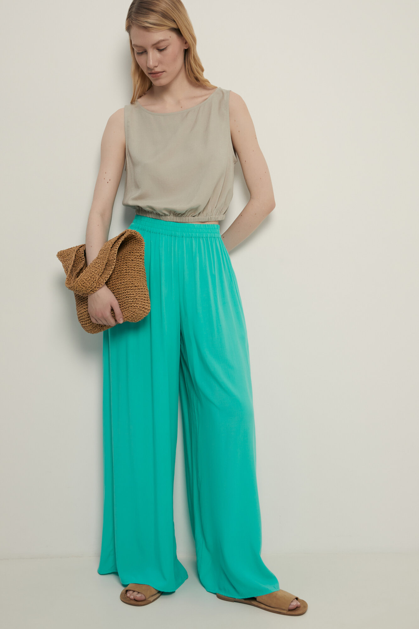 Брюки палаццо FINN FLARE из вискозы