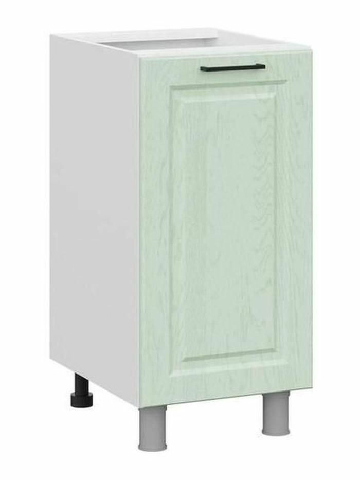 Кухонный модуль напольный, стол Шервуд с полками, с доводчиками, 40х50.6х82.4 см, Белый / Шато мята