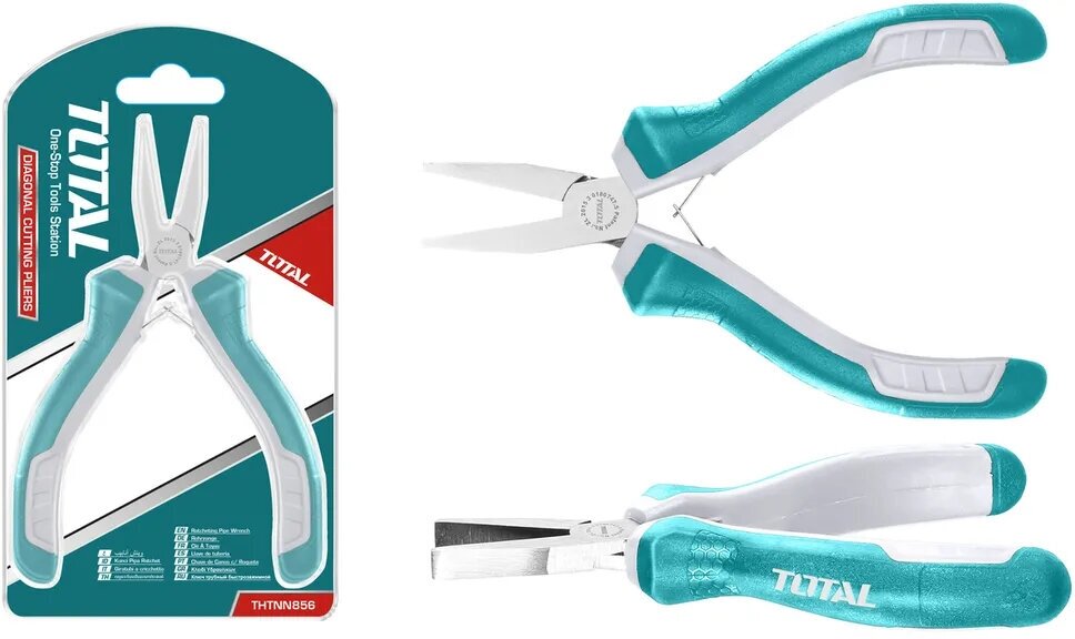 TOTAL Мини-плоскогубцы 115 мм, хромованадиевая сталь, арт. THTMN856