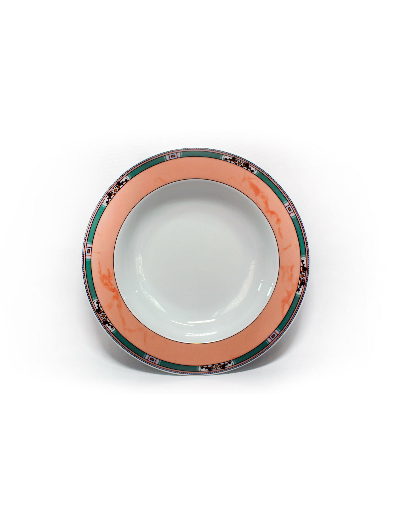 Тарелка глубокая "Cairo" 22 см "Розовый декор, мини кант"