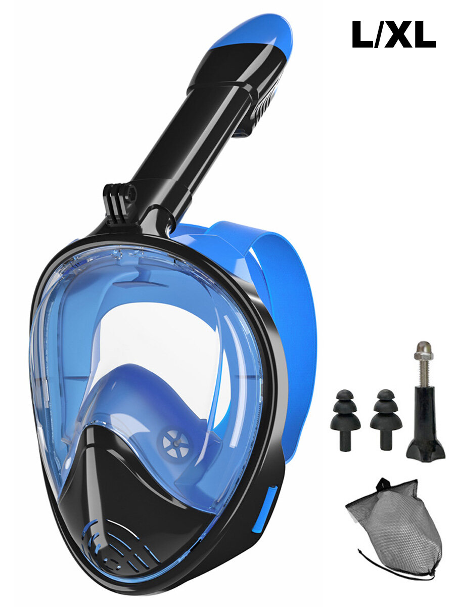 Маска для подводного плавания за полное лицо с держателем камеры для взрослых