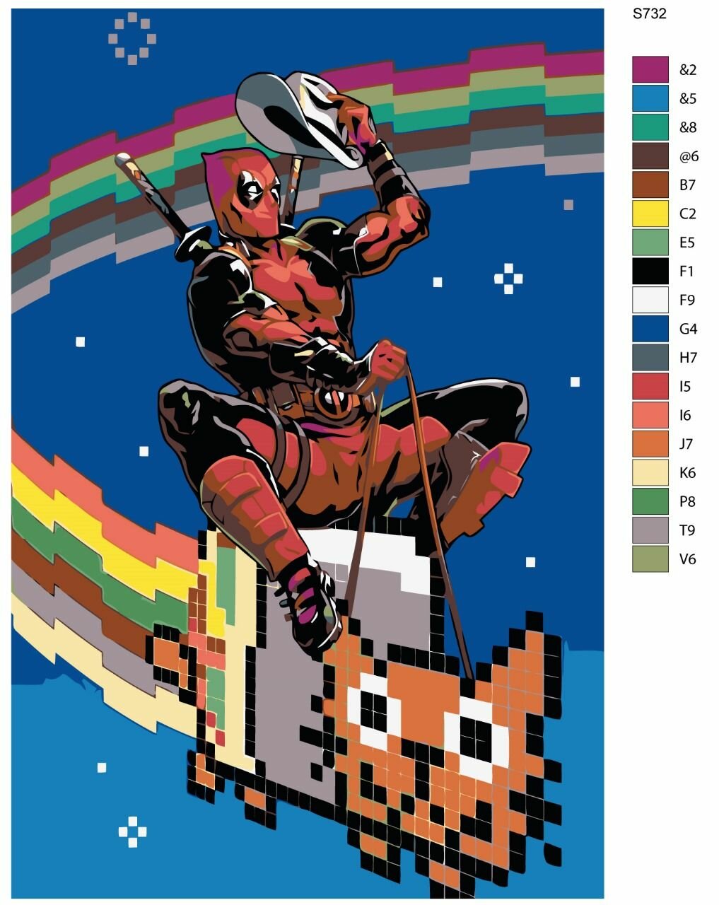 Картина по номерам BRUSHES-PAINTS "Дэдпул" S-732 40x60 см