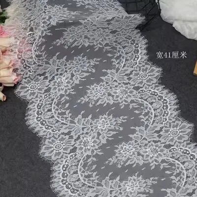Кружевное полотно белое, 3 метра