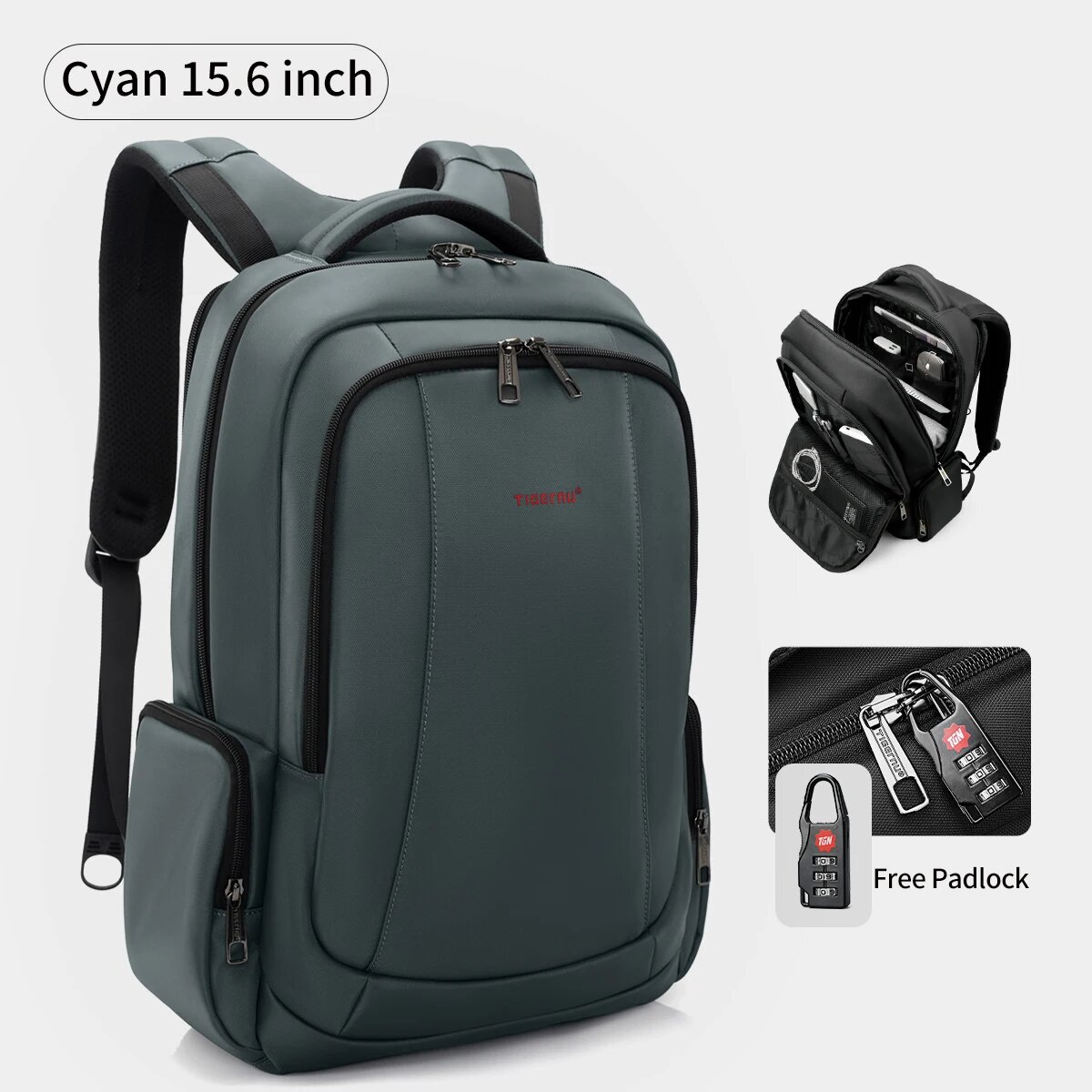 Рюкзак для ноутбука Tigernu 15.6" Cyan