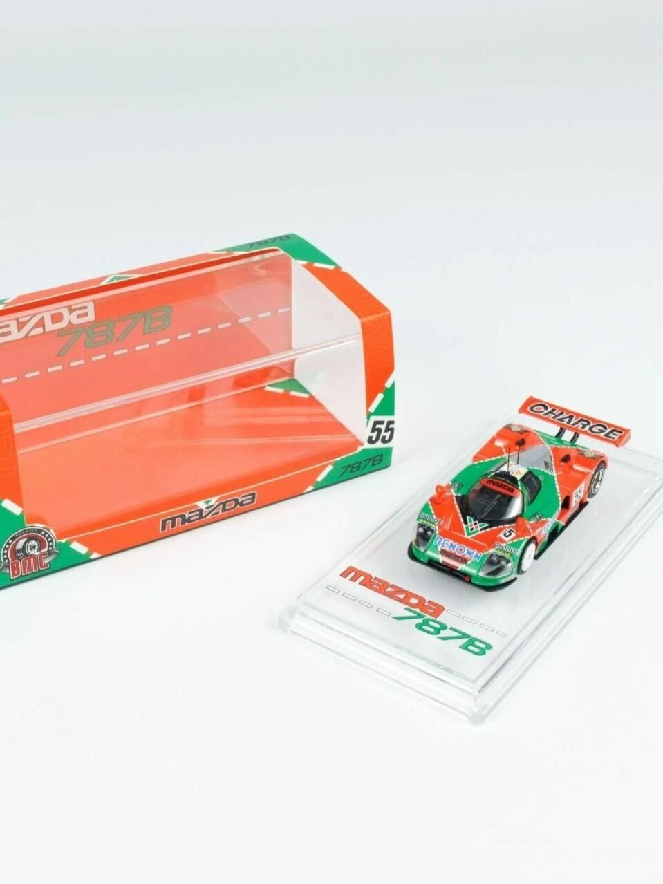 Машинка BMC 1:64 Mazda 787B - Winner of the 1991 24 Hours of Le Mans #55 Die-cast Alloy Car Model Collection Display Gift