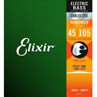 Elixir 45-105 Nanoweb Stainless Steel Light/Medium Long Scale 14677