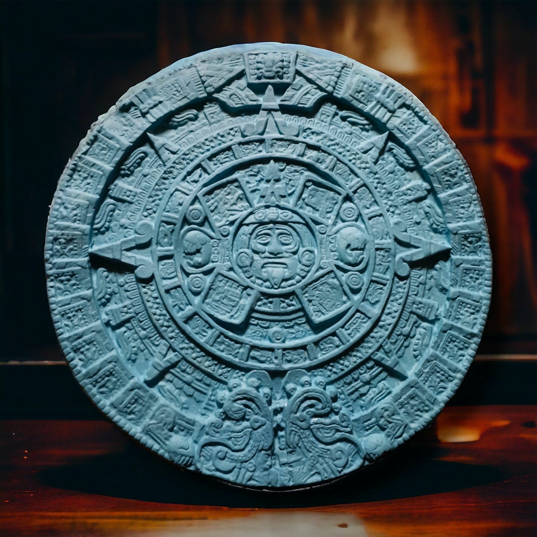 Панель 3D на стену Календарь индейцев Майя, декор с предсказанием затмений, лунный календарь. Оформление пространства и дизайн помещений.