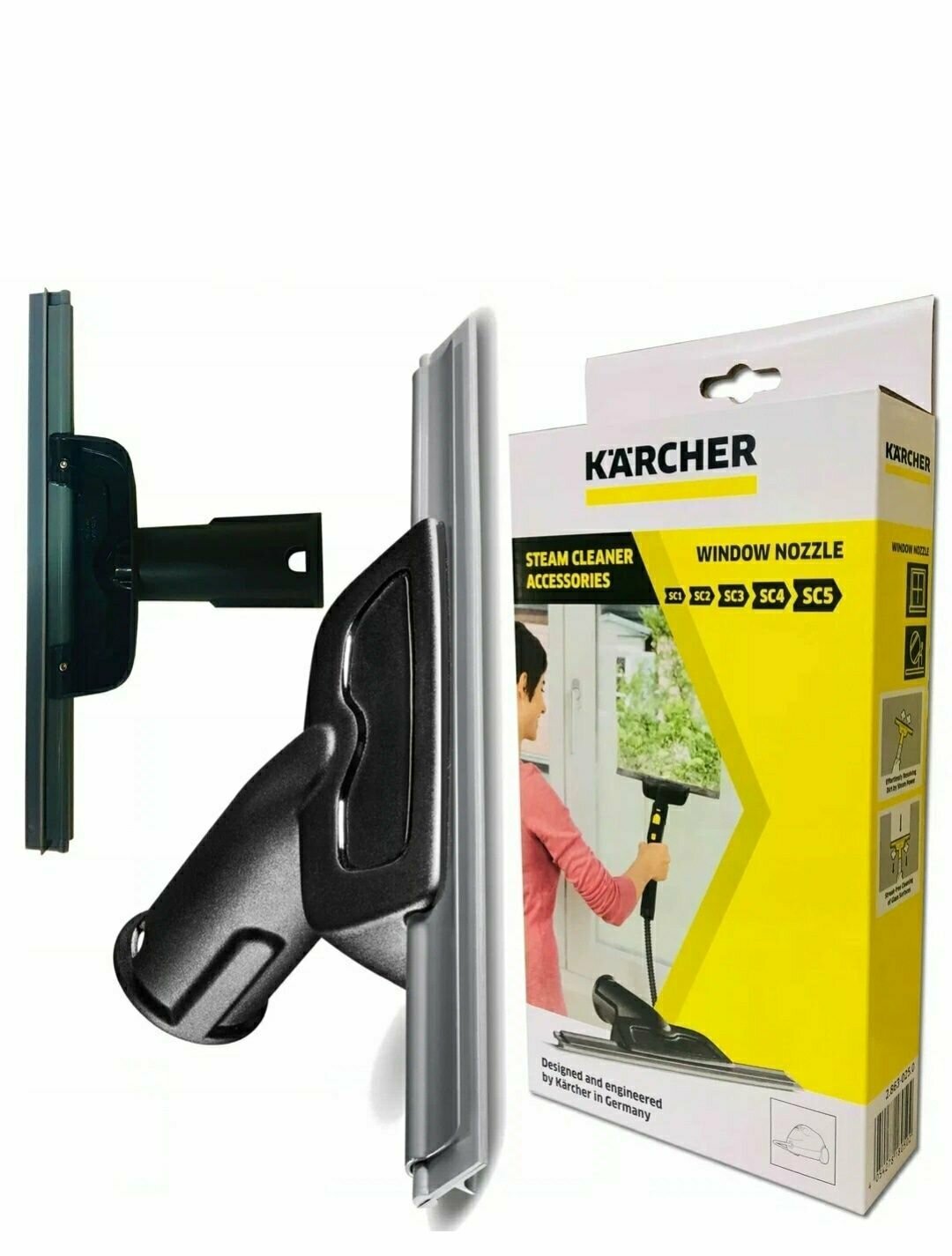 Насадка для мытья окон и зеркал для пароочистителей Karcher (Керхер) SC2, SC3, SC4, SC5, SI 4
