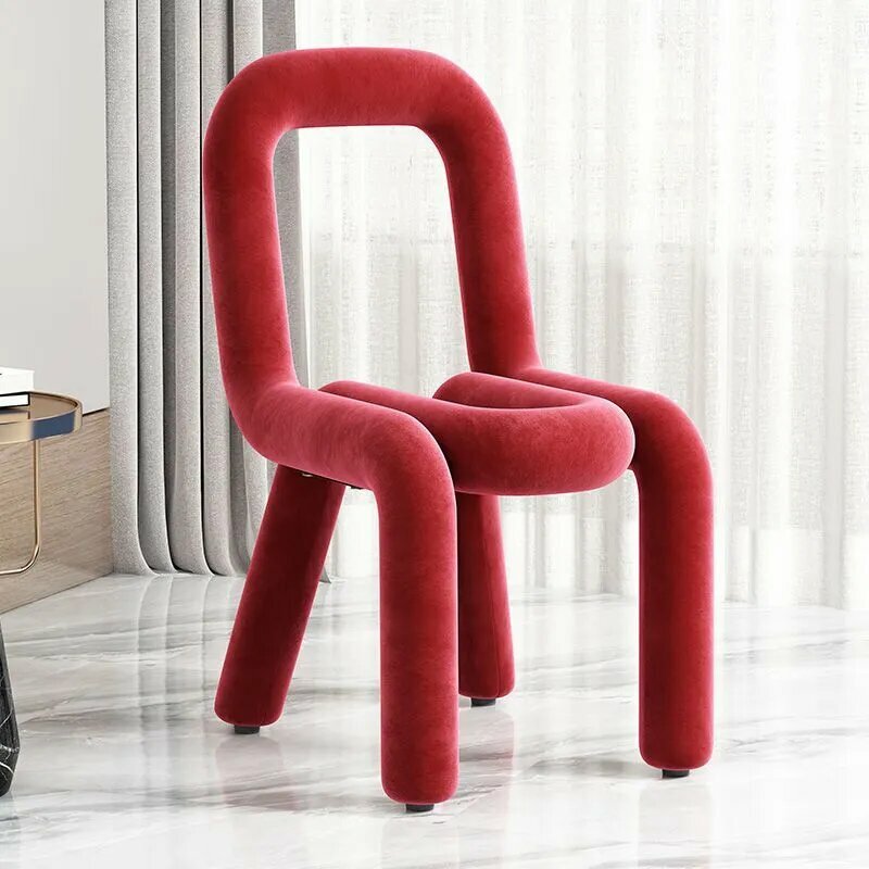 Стул Bold Chair，Стул со спинкой, модная идея, популярная во всем мире, красный, 1 шт.