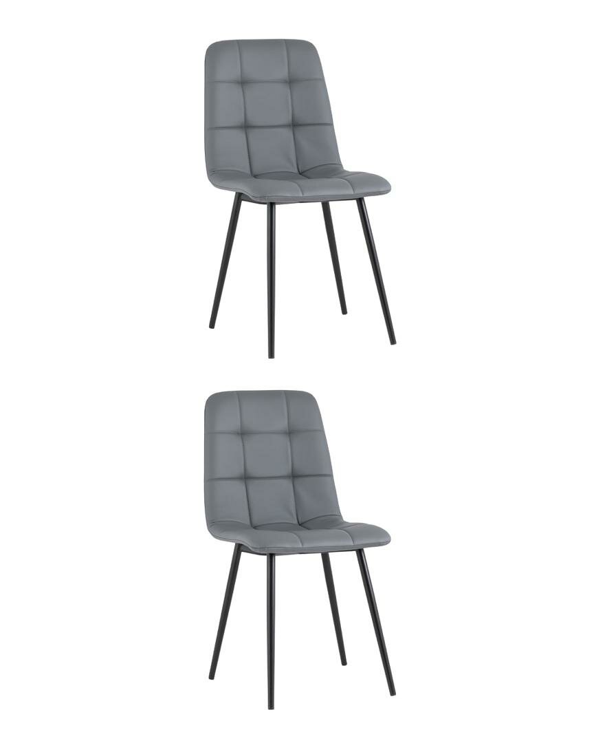 Комплект Stool Group Стул Oliver экокожа серый 2 шт. арт. УТ000036573