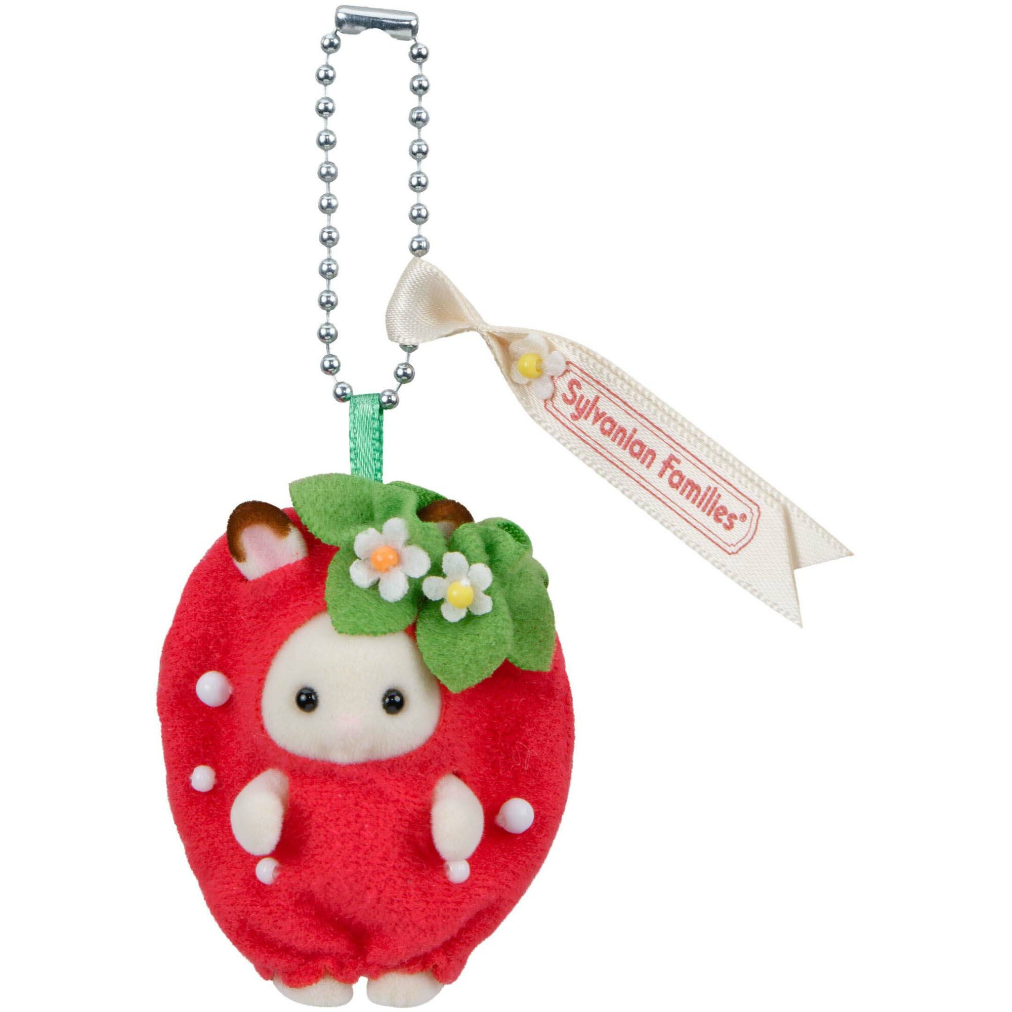 Sylvanian Families Брелок "Шоколадный крольчонок в костюме клубники"