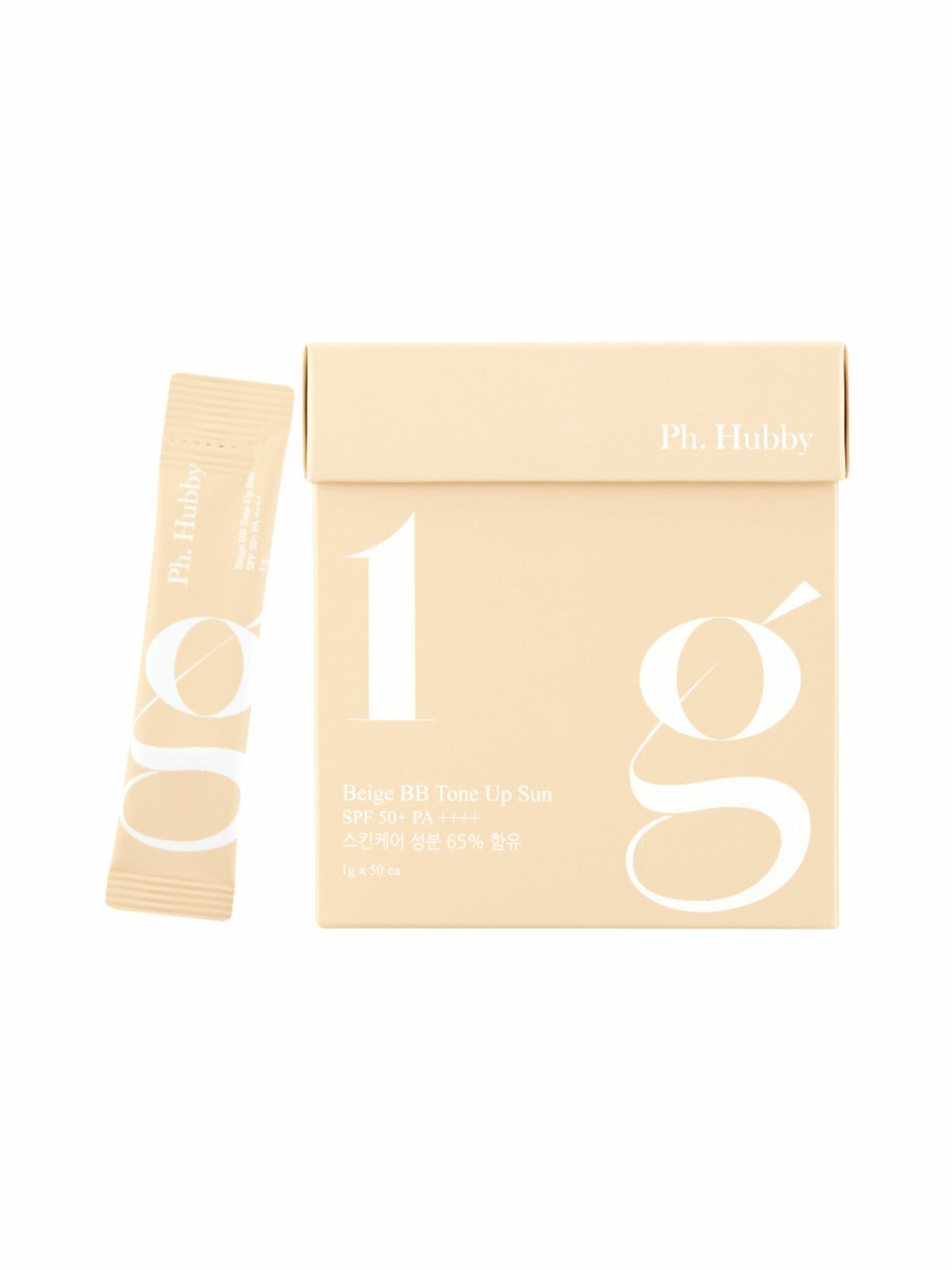 PH.HUBBY Тонирующий солнцезащитный крем для лица Beige BB Tone Up Sun SPF50+ (50 шт х 1 гр)