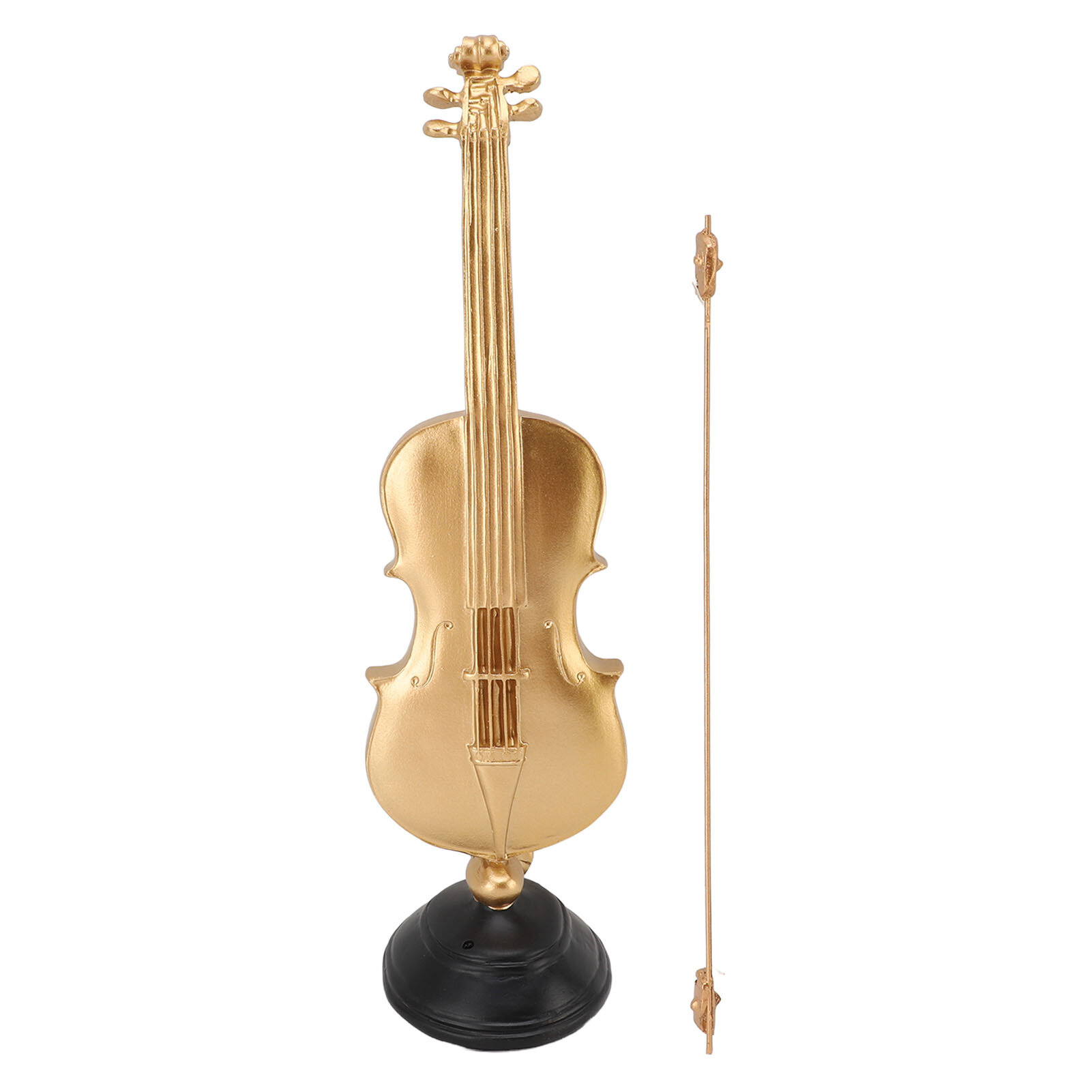 Фигурка скрипки, золотая скрипка, 14,17 x 3,94 x 3,82 дюйма, музыкальное украшение для дома, офиса, стола, полки.