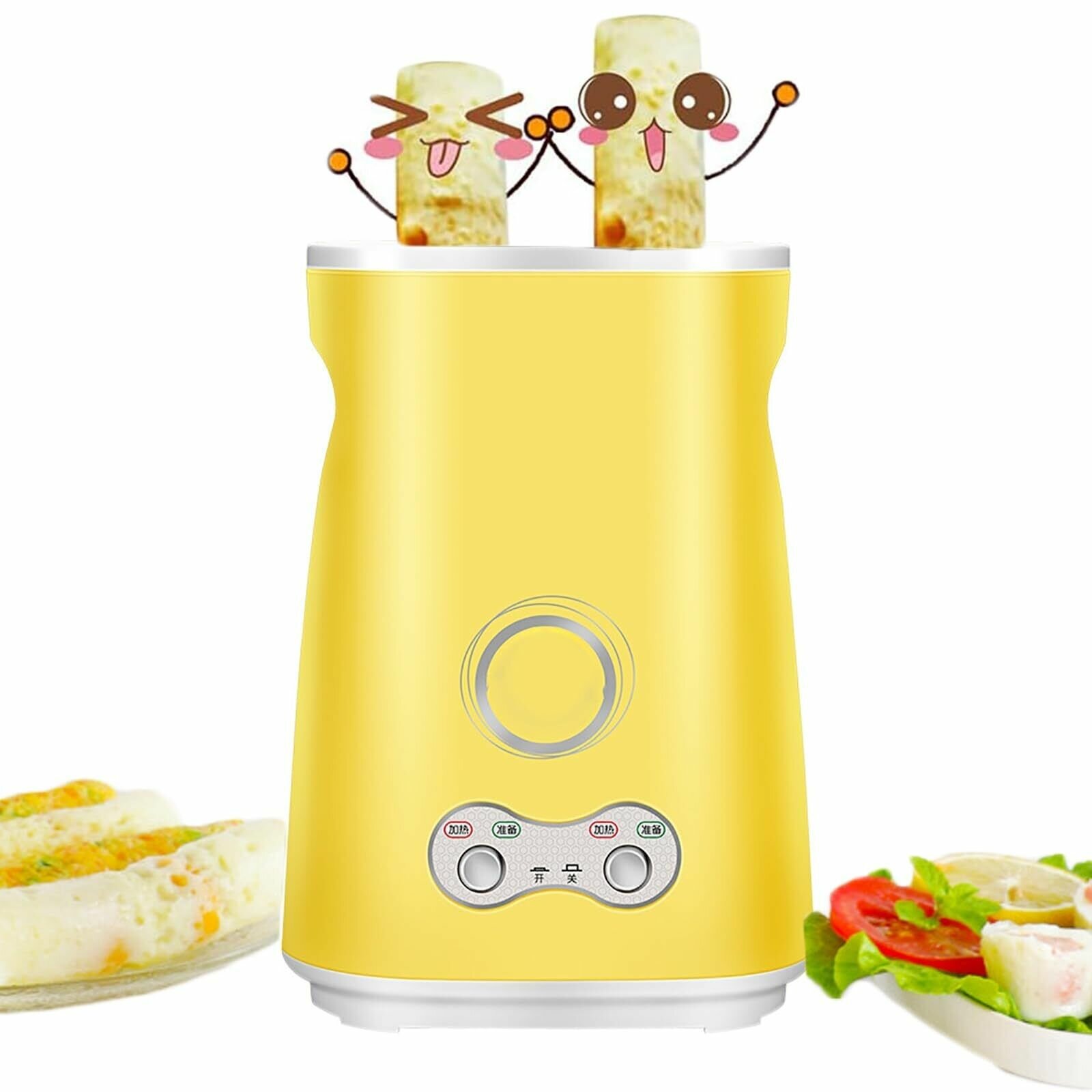 Двойная Машина Для Приготовления Яичных Рулетиков С Подогревом На 360