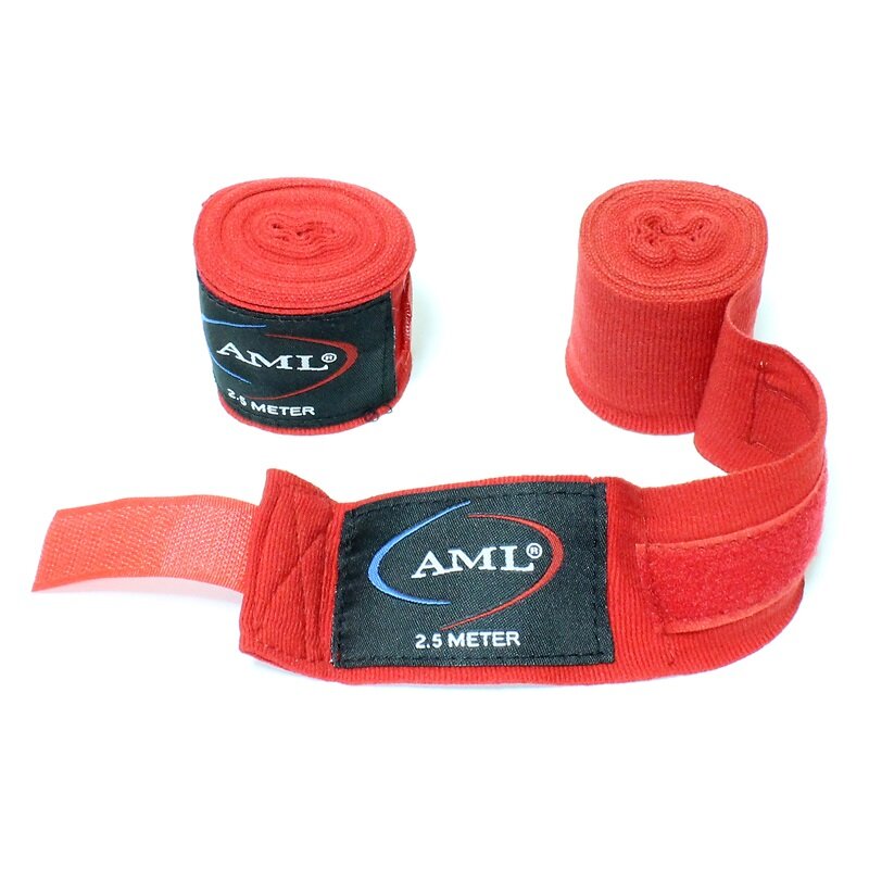 Бинты боксерские эластичные AML 2.5 метра - красные