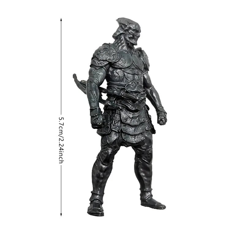Японская Самурайская Медная Маска, Миниатюрная Винтажная Металлическая Модель Солдата, Статуя, Настольная Игра, Украшение