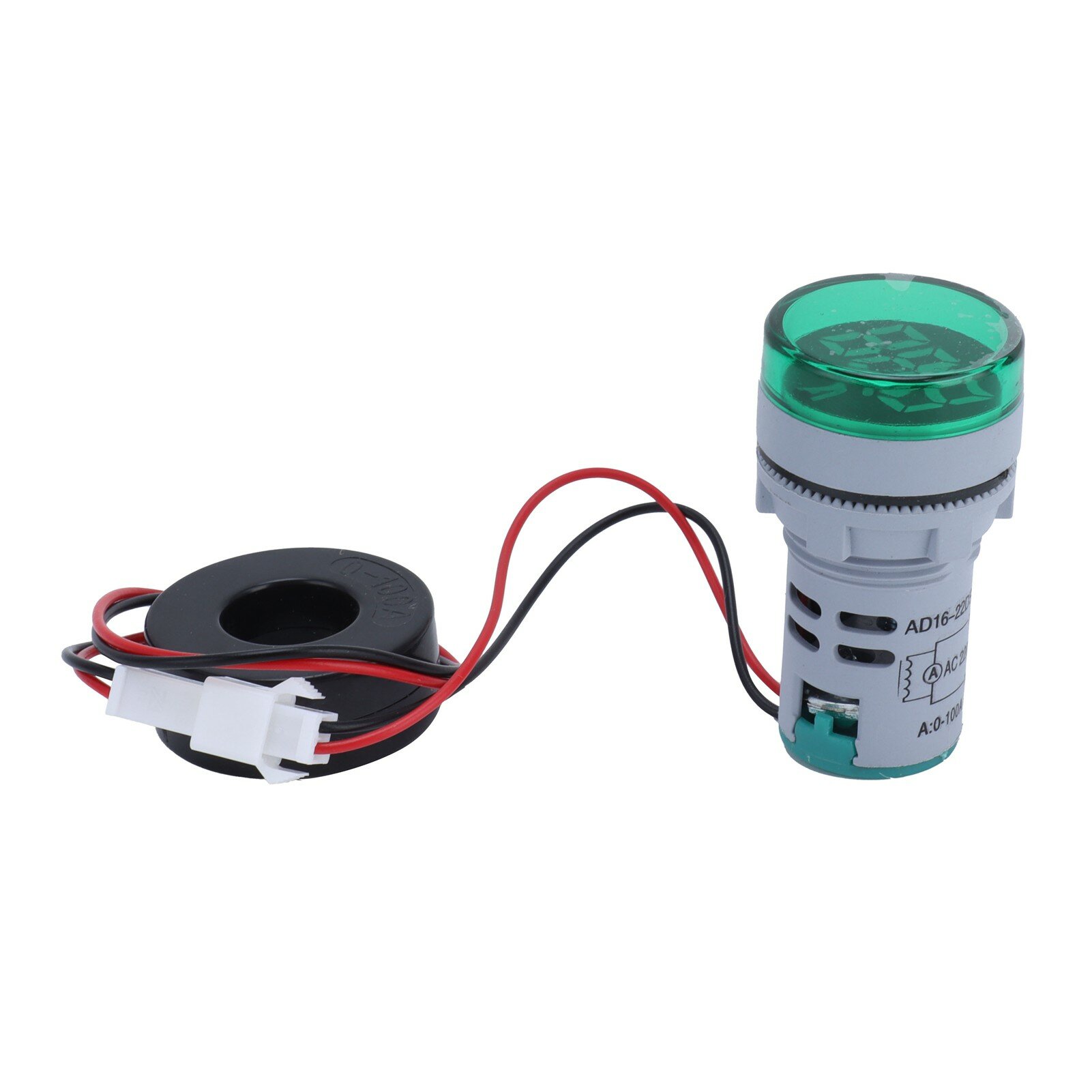 Цифровой амперметр, универсальный, с индикаторной лампой, переменный ток 220 В, AD16‑22DSA