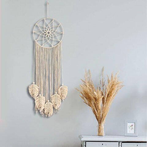 Макраме-панно на стену "Ловец снов" (30х85 см)