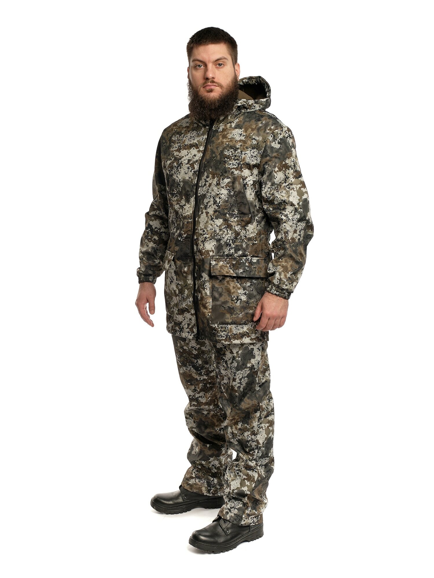 Костюм демисезонный мужской FORESTER 128-7, тактический походный с брюками для леса, защитный камуфляжный мужской комплект, форма спецодежды для охоты, рыбалки, туризма и работы
