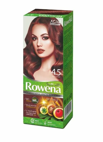 ACME Color Краска для волос ROWENA SOFT SILK Кремообразная стойкая тон 4.5 махагон