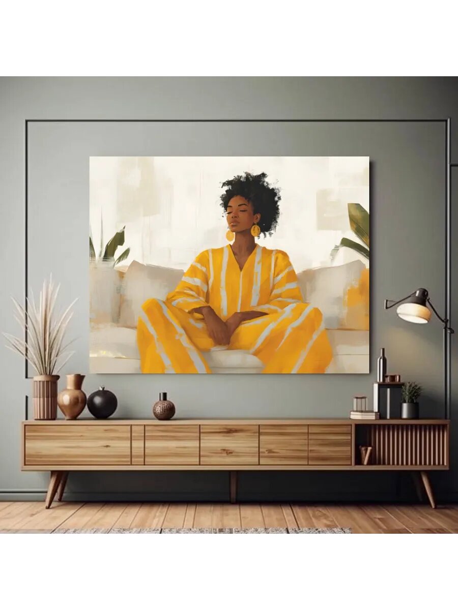 Картина Африканка, негритянка, африканская девушка, 60*80 см