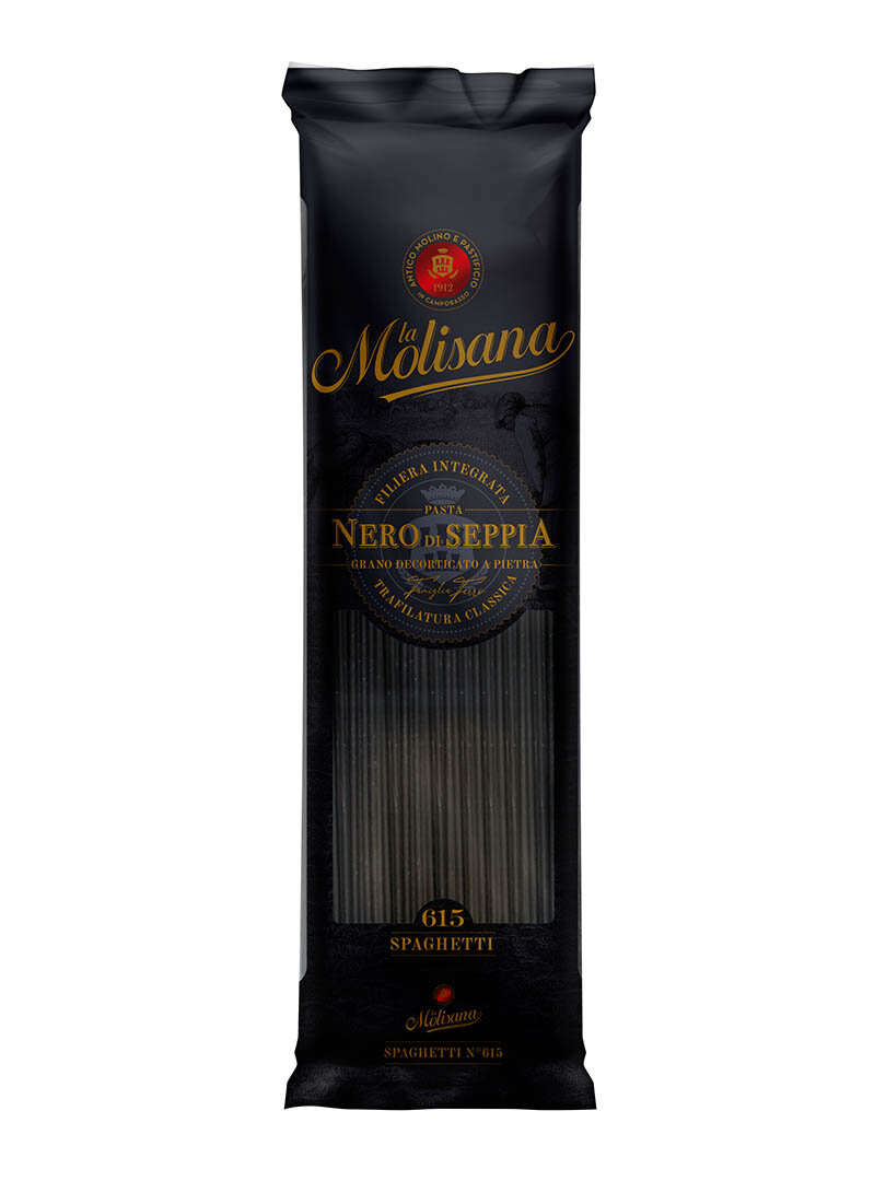 Макароны La Molisana Spaghetti al nero cпагетти с чернилами каракатицы, 500 г