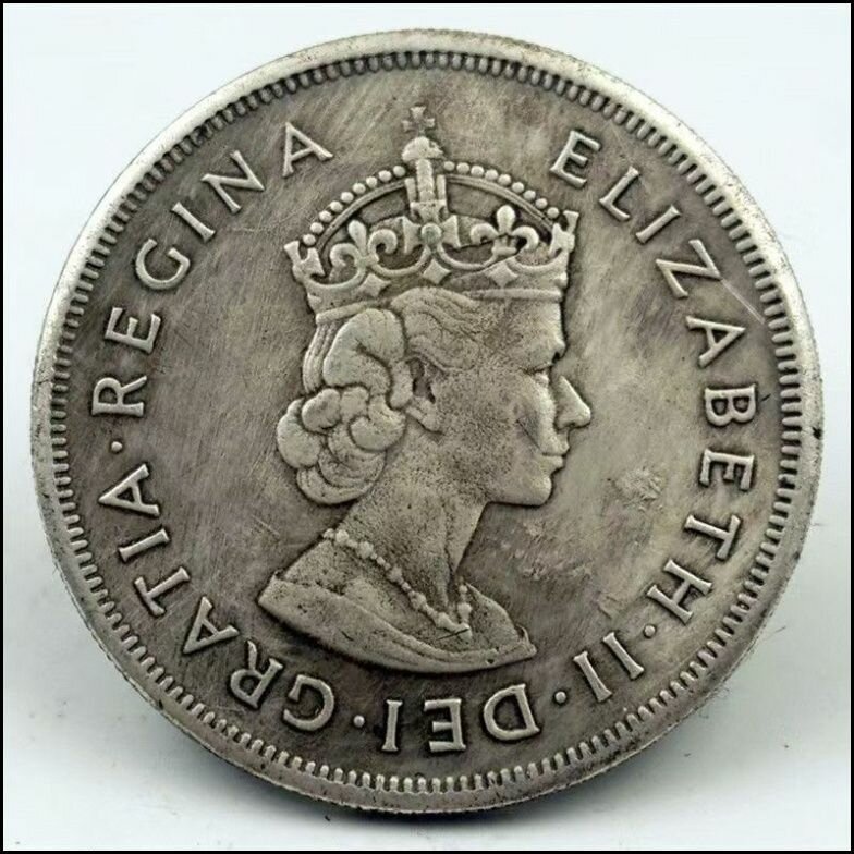 Памятная монета Бермудских островов 1959 года с изображением королевы