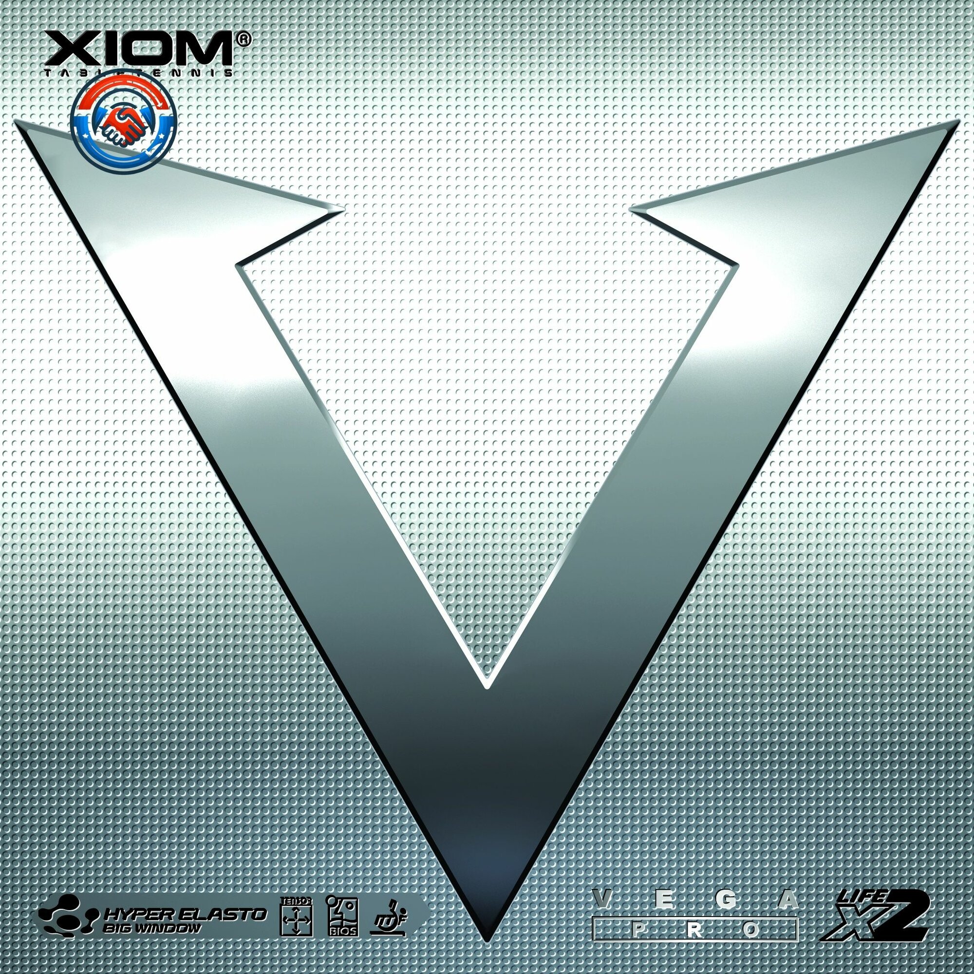 Накладка для настольного тенниса XIOM Vega Pro, гладкая резина с усиленным вращением и высокой траекторией полета мяча, карбоновая губка для мощных атакующих ударов