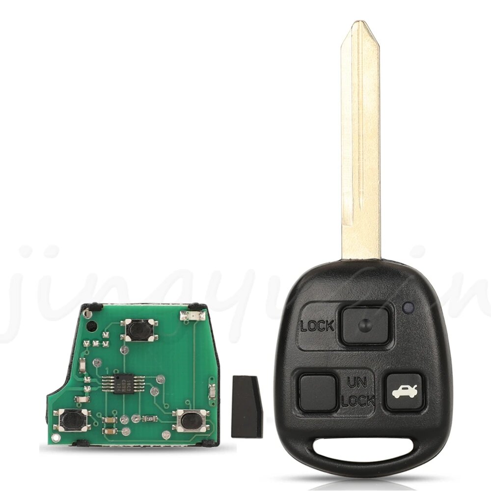 Jingyuqin смарт-пульт дистанционного управления автомобильный ключ 433 МГц 4C Чип для Toyota Yaris Avensis Corolla Carina и т. Д. P/N: 89071-05010 Fob TOY47, 3BTN Full key