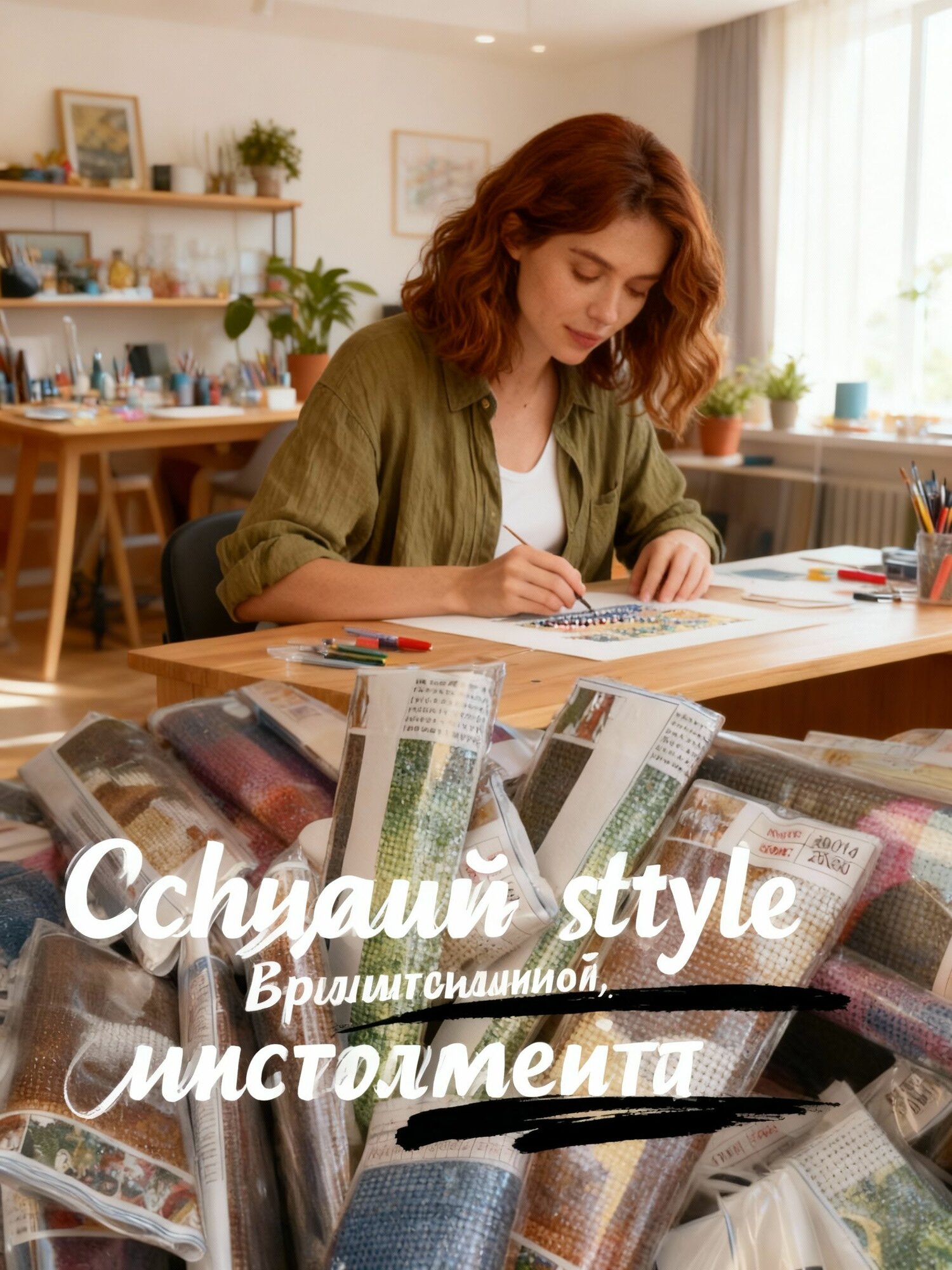 Набор для алмазной вышивки Случайный рисунок 30*40 см, полный комплект страз и инструментов, распродажа остатков, низкая цена