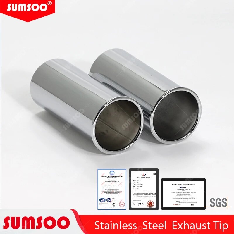 1 шт. OEM выхлопной хвост из нержавеющей стали 82119413970 Запчасти PipeTip, украшение автомобиля, глушитель, насадки для труб, модификация, 1pcs chrome