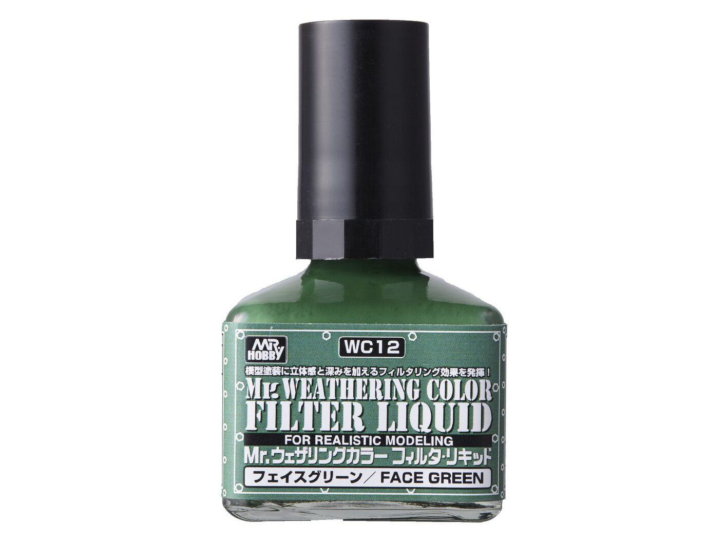 WC12 Mr.Hobby Жидкий фильтр, mr.Weathering color Green (зеленый), 40 мл.