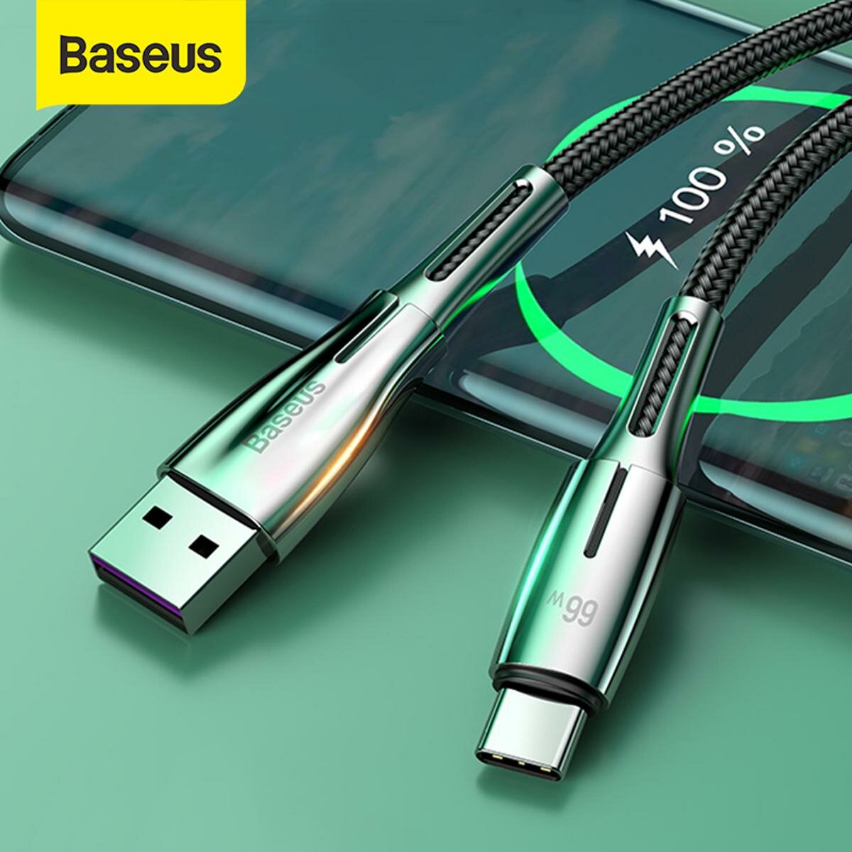 Кабель Baseus 66W 6A USB Type C для Huawei Mate 40 Pro Plus Supercharge 40W для быстрой зарядки, кабель USB C для Huawei