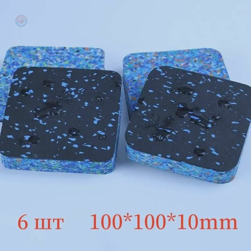 Антискользящий коврик под тренажер 6 шт защита пола, амортизация и звукоизоляция для безопасных тренировок