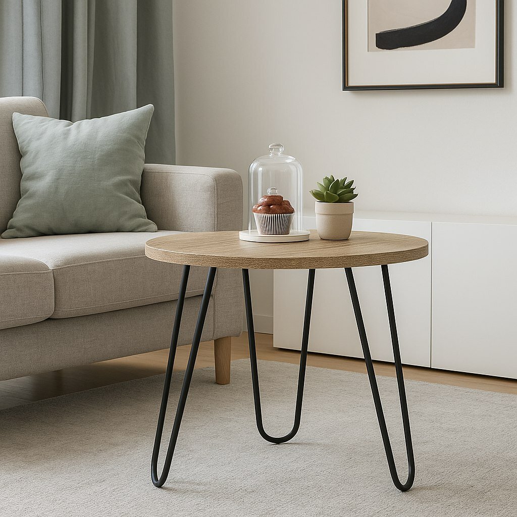 Стол журнальный круглый Белла, чайный стол, прикроватный,50х50х47 см.