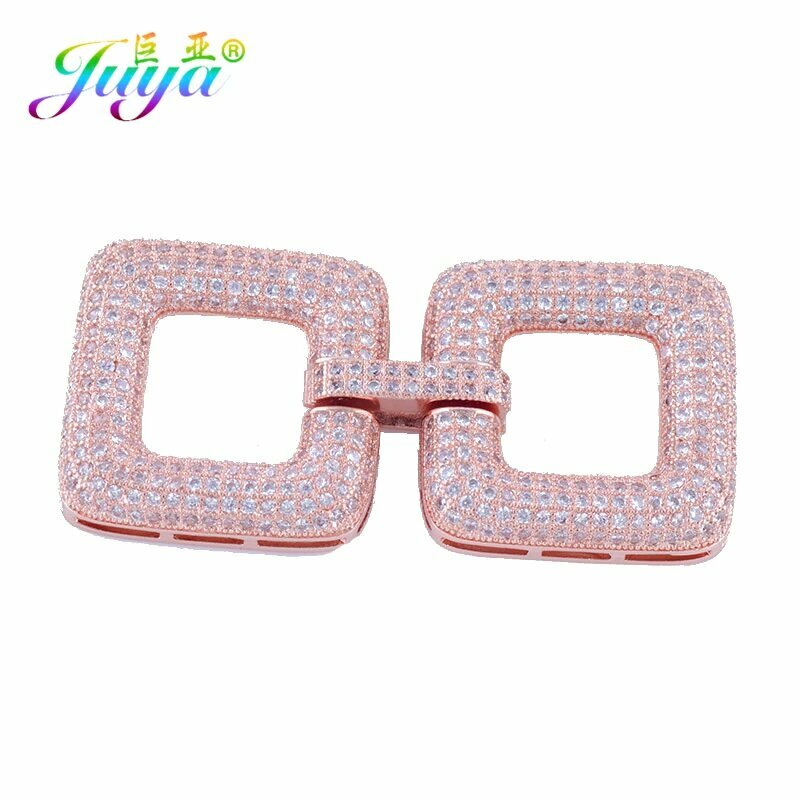 Juya фурнитура для бижутерии циркон Розовый, Rose Gold