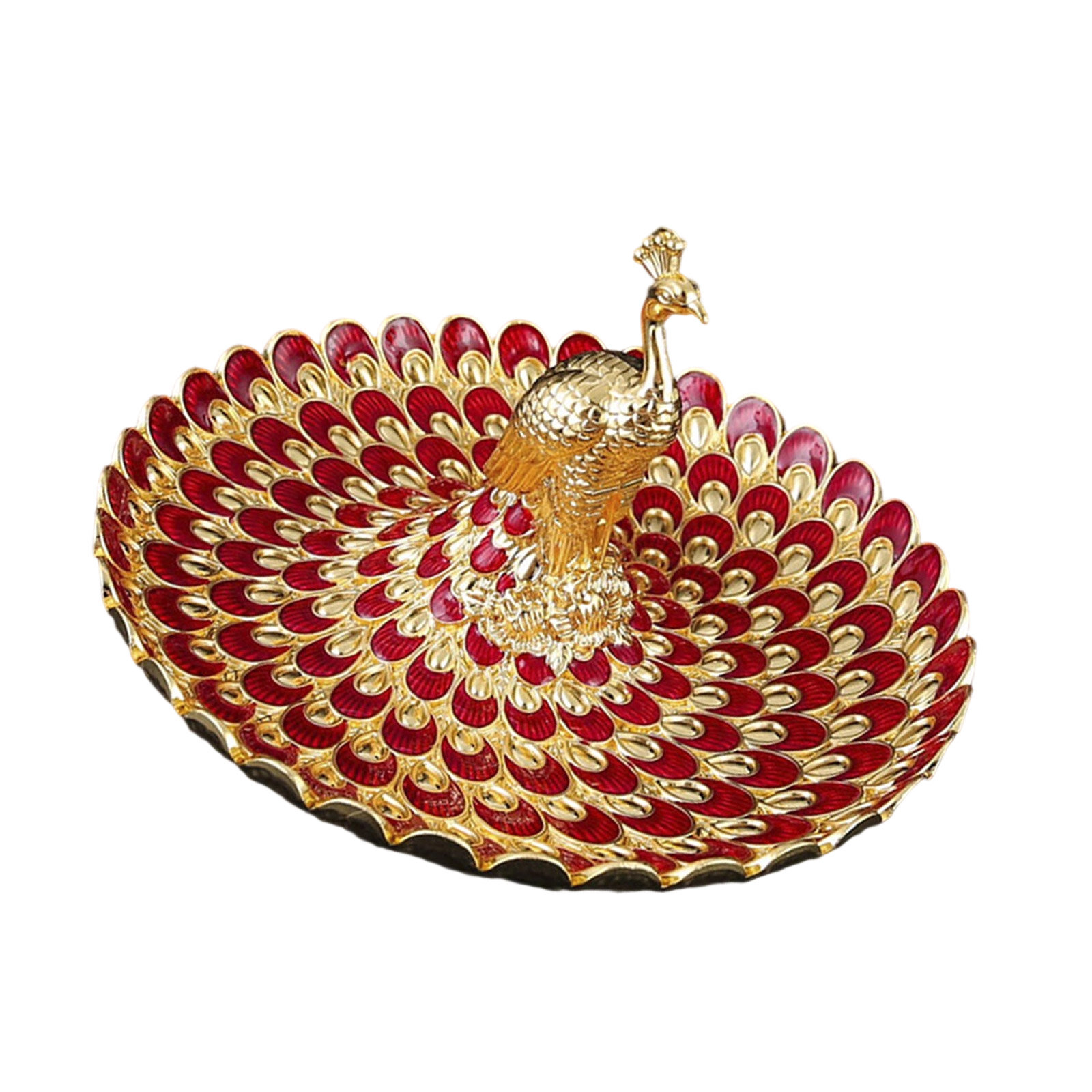 20 см металлическое блюдо для подачи с рельефным узором павлинов идеально домашних мероприятий