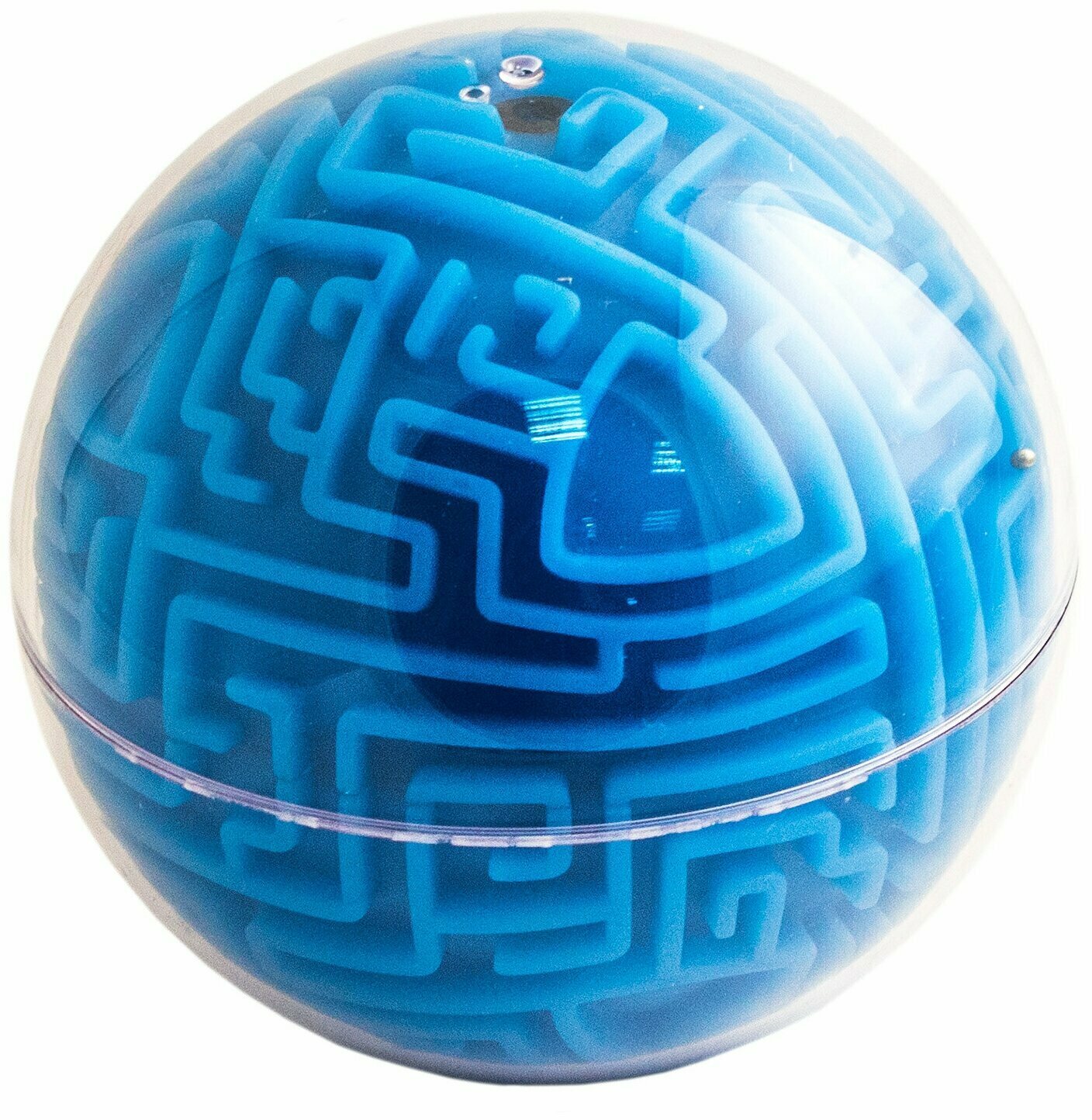 Игра головоломка Шар 3D Лабиринт синий Сфера 10х10 см, развитие логики, мелкой моторики для детей и взрослых, антистресс